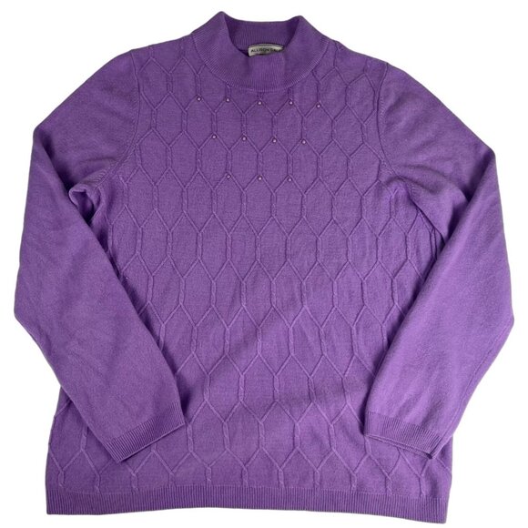 Allison Daley | Sweaters | Allison Daley Beehive Knit Studded Pullover ...